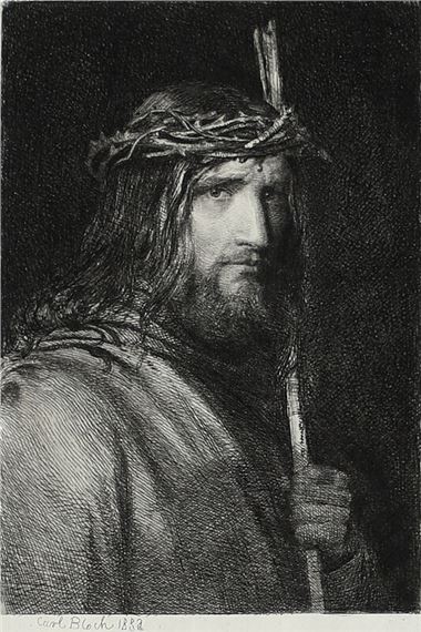 Carl Bloch | Christ with the Crown of Thorns (1882) | MutualArt