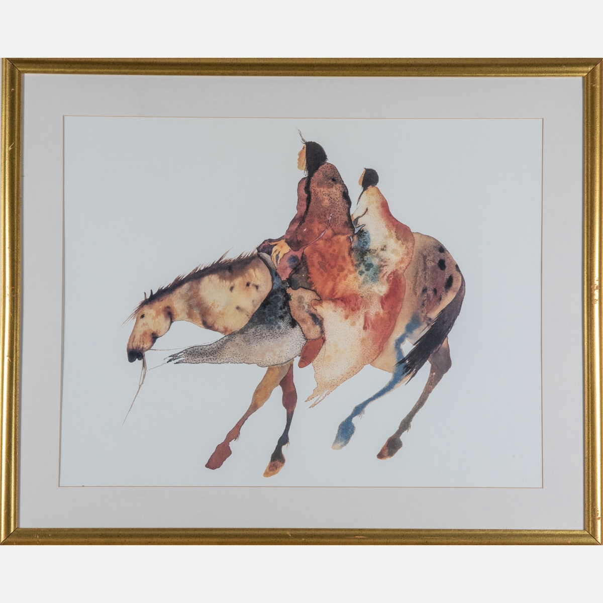 Carol Grigg | Two Works: Native Americans on Horseback | MutualArt