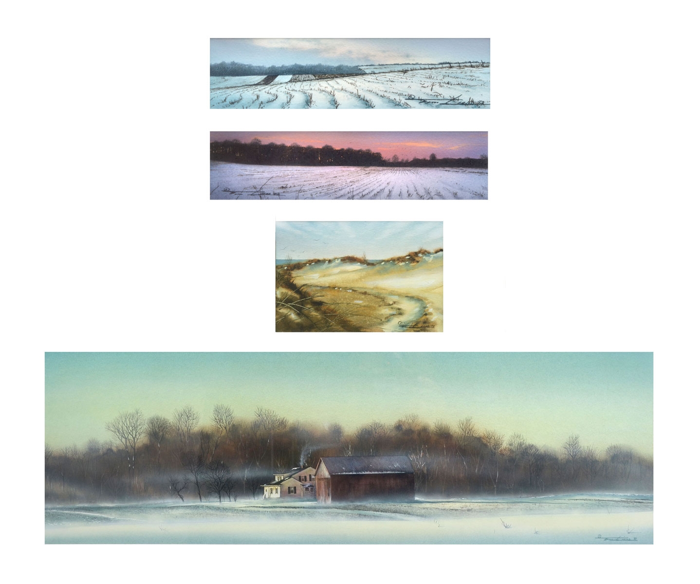 Tim Liess | Four Works: Seeing the Bright Side, Winter Landscape with ...