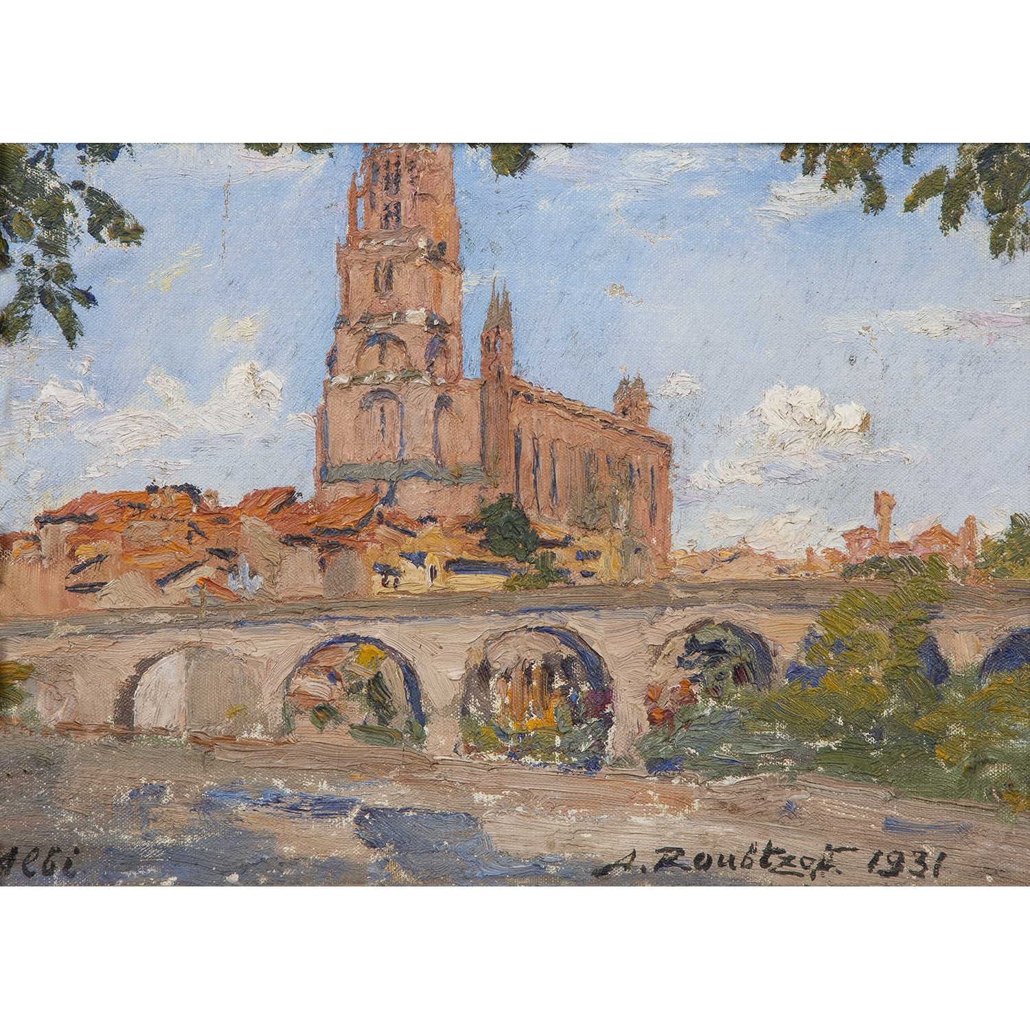 Alexandre Roubtzoff | LA CATHÉDRALE SAINTE-CÉCILE D'ALBI (1931) | MutualArt