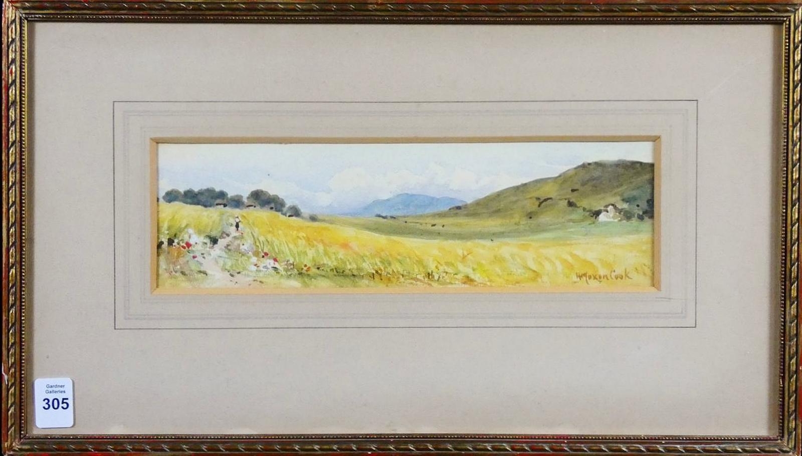 Herbert Moxon Cook | landscape with hills | MutualArt
