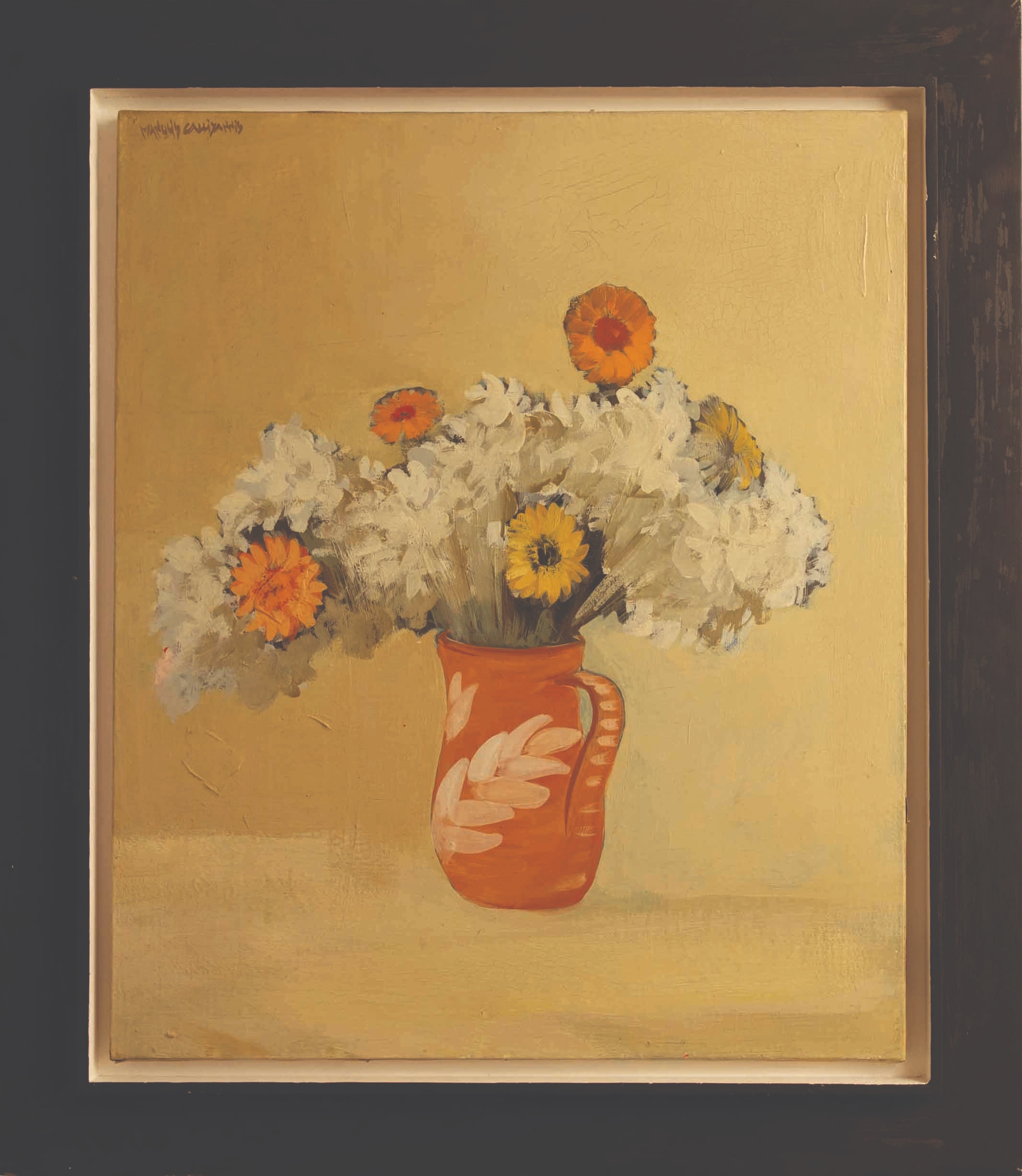 Manolis Calliyannis | Flowers in terracotta pot (1977) | MutualArt