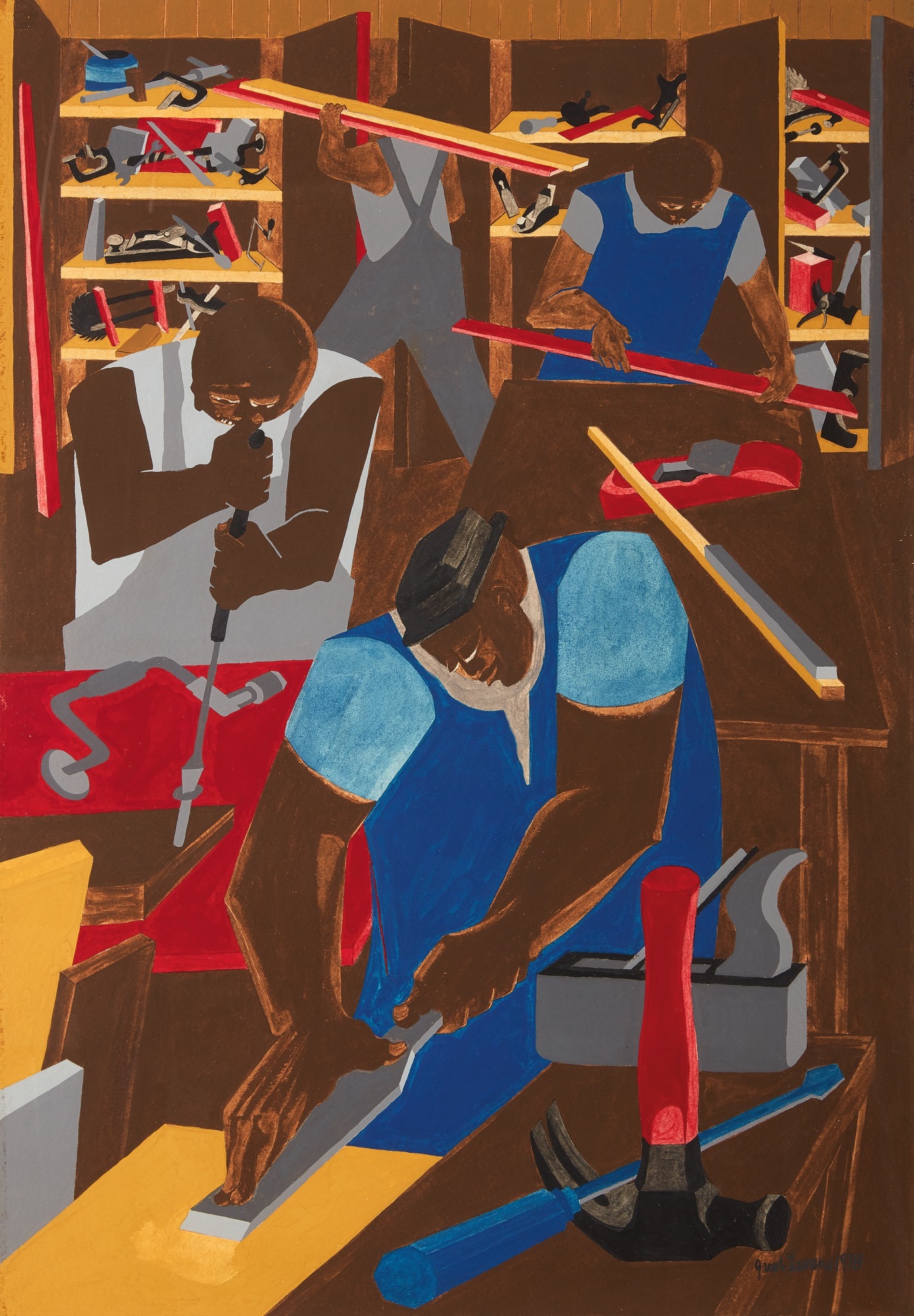 Jacob Lawrence | The Workshop (1978) | MutualArt