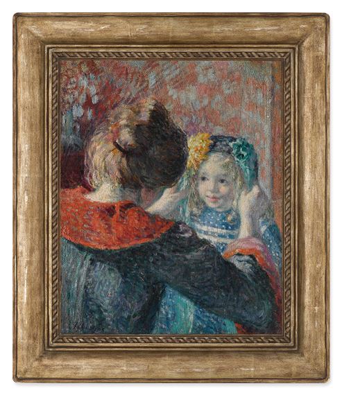 Henri Lebasque | Madame Lebasque et sa fille Marthe (1898 - 1899) | MutualArt