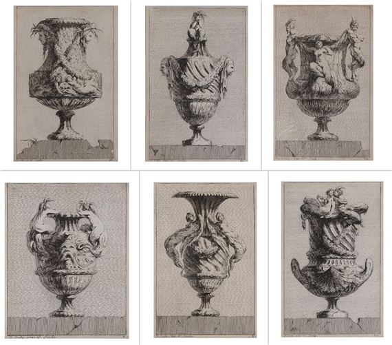 Charles-Nicolas Cochin the Younger | Set of Six Urn Engravings (1746 ...