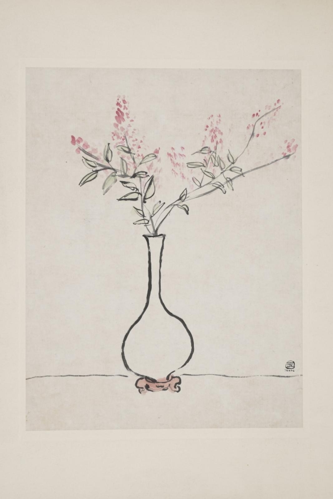 Sanyu | Vase with flowering branches | MutualArt