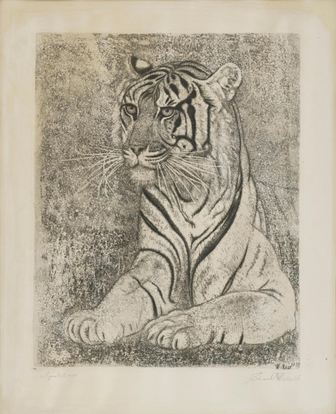 Eduard Wiiralt | Tiger (1937) | MutualArt