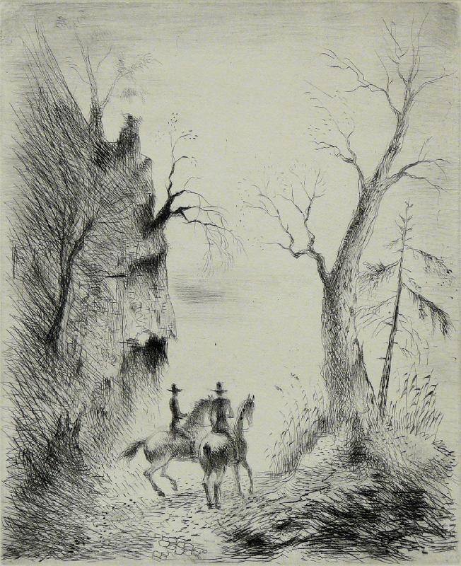 Magnus Herbert Zeller | Reiter am Nebelsee | MutualArt