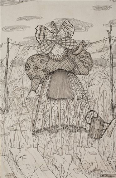 Carl Strathmann | Frau mit Hörrohr | MutualArt