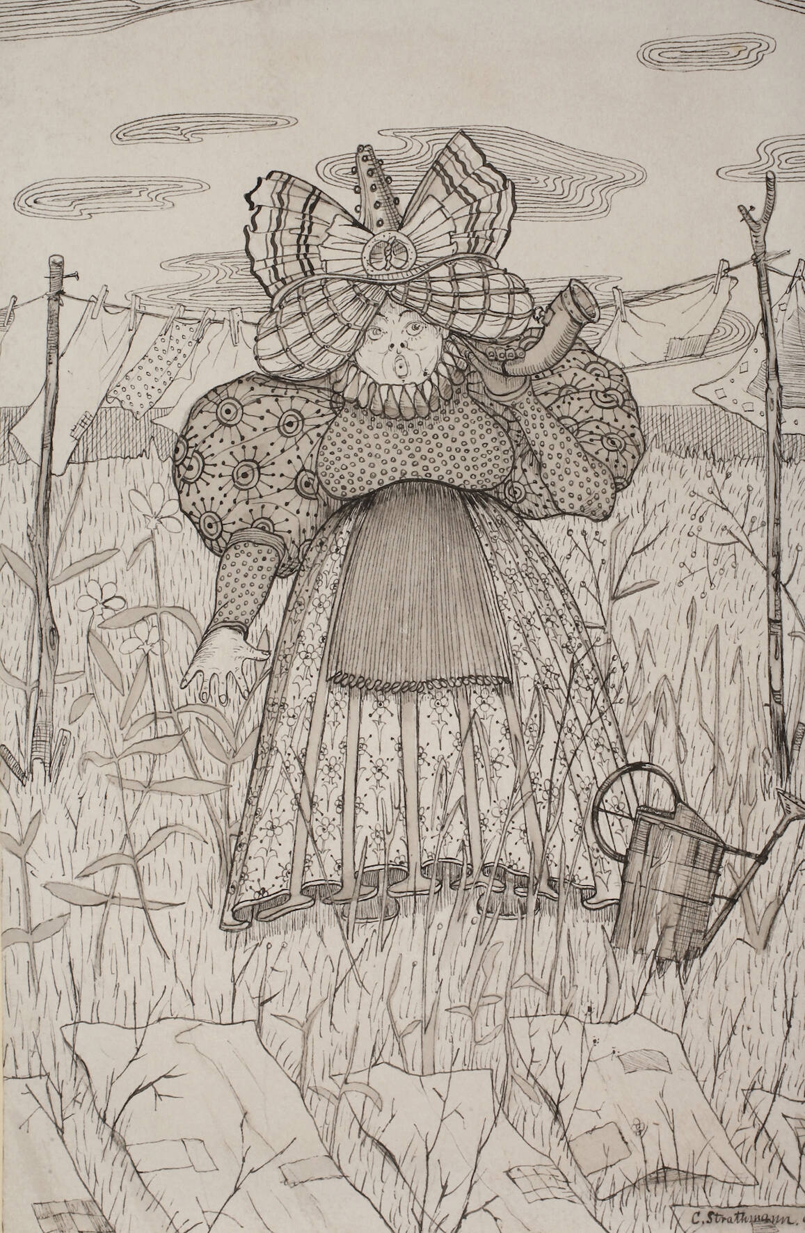 Carl Strathmann | Frau mit Hörrohr | MutualArt