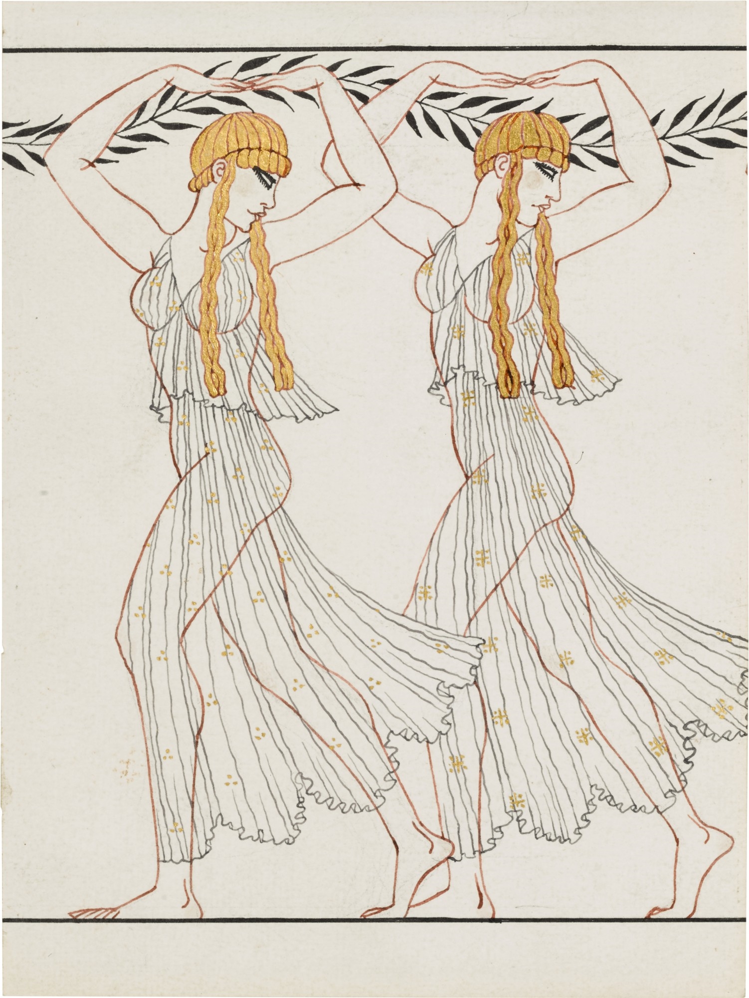 Georges Barbier | Two Nymphs in L'Après-midi d'un faune (Circa 1917 ...
