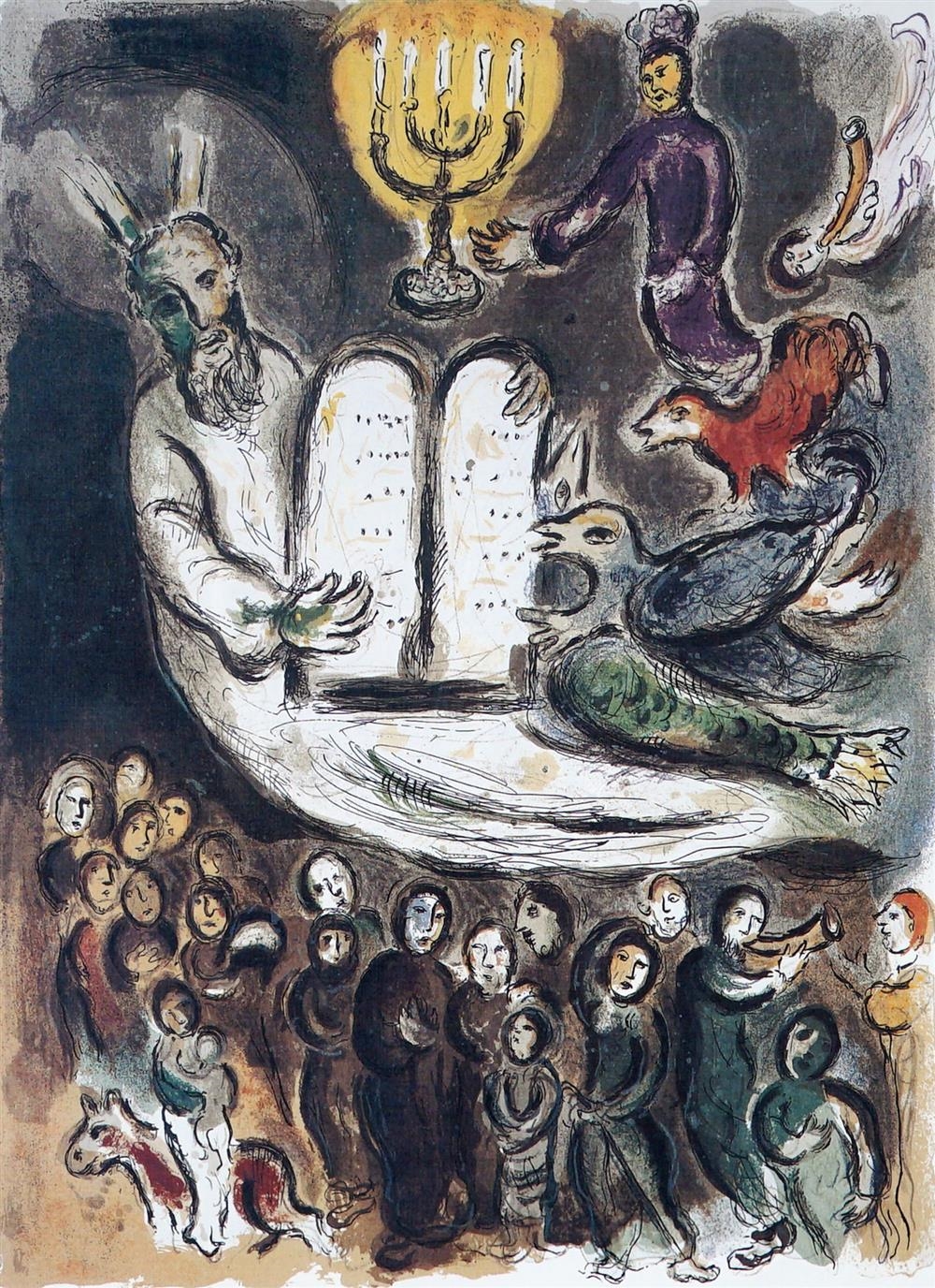 Marc Chagall | Moses Receiving the Ten Commandments | MutualArt