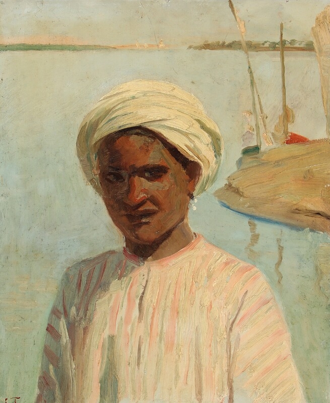 Laurits Regner Tuxen | Portrait of a Northafrican boy | MutualArt