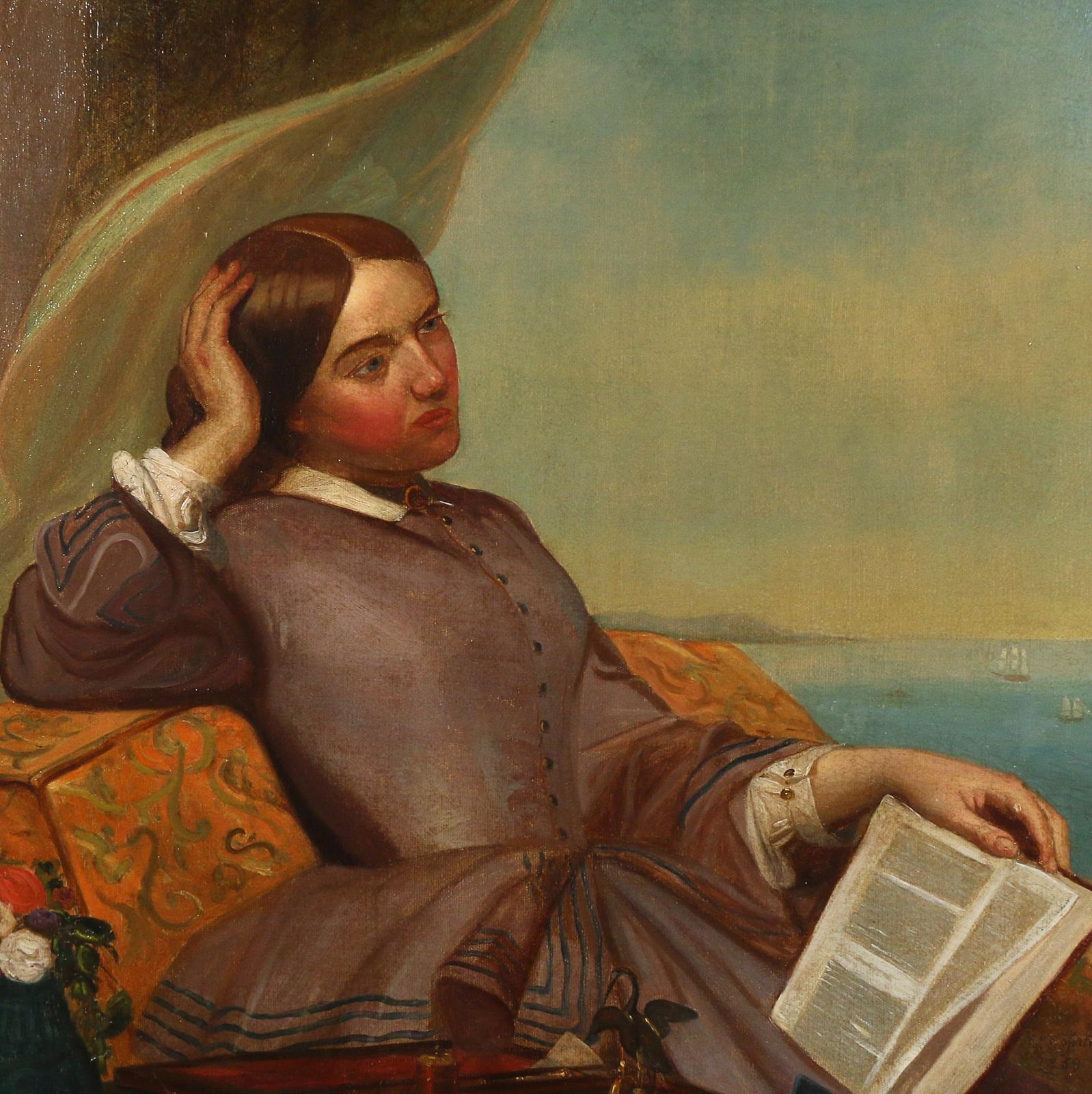 Thomas Prichard Rossiter | Girl reading (1859) | MutualArt