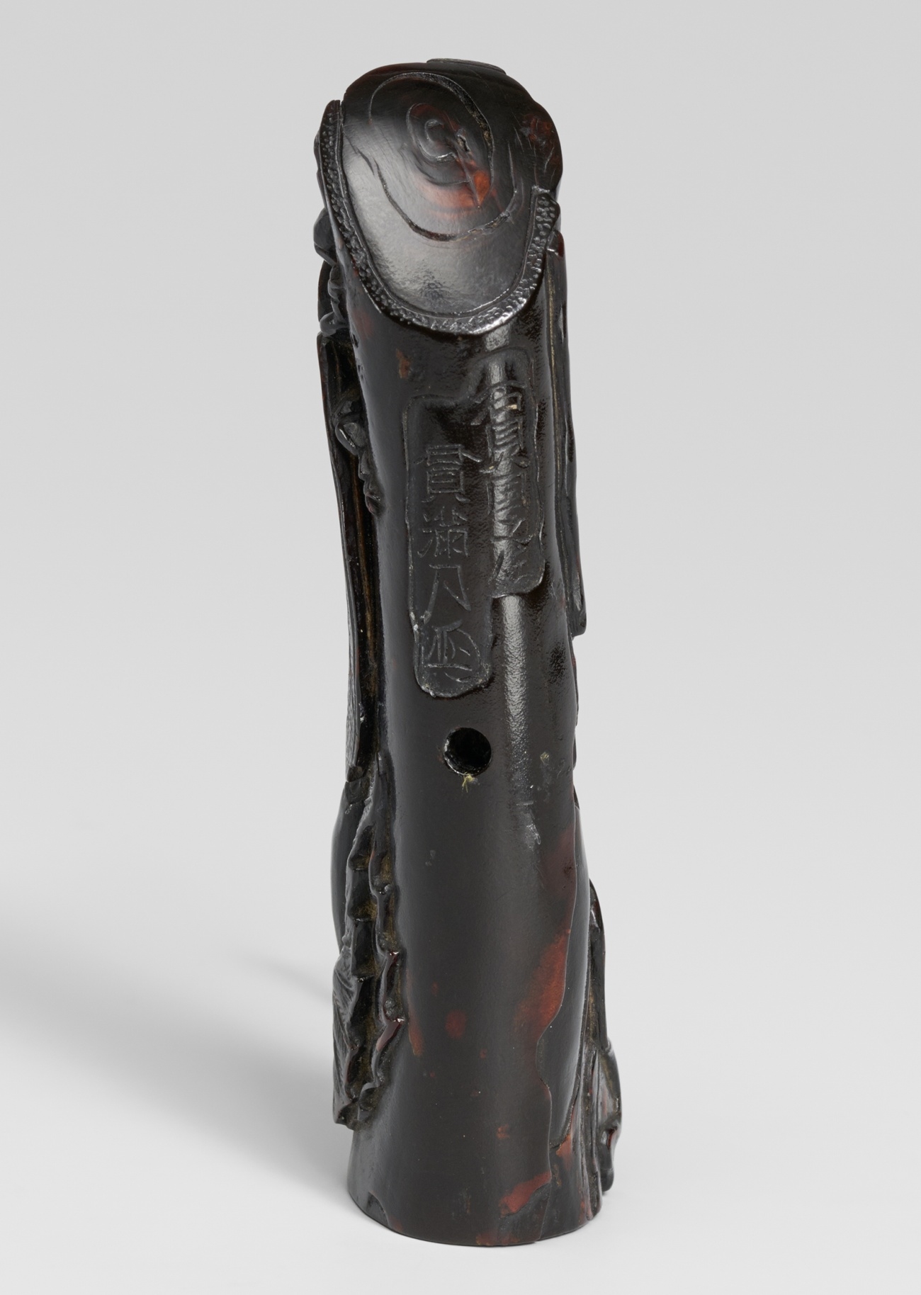 Kanman | A large umimatsu netsuke of a cicada on an oak branch, by ...