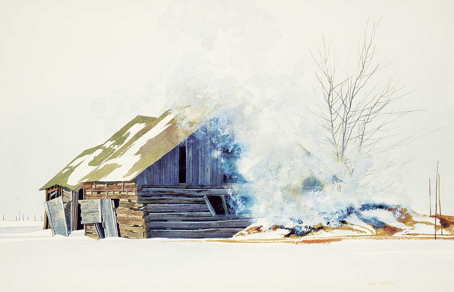 Mel Heath | Untitled - The Old Barn in Winter | MutualArt