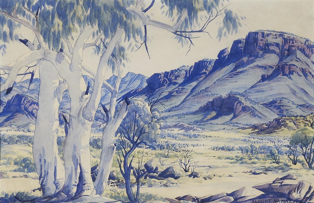 Albert Namatjira | Central Australian Landscape | MutualArt