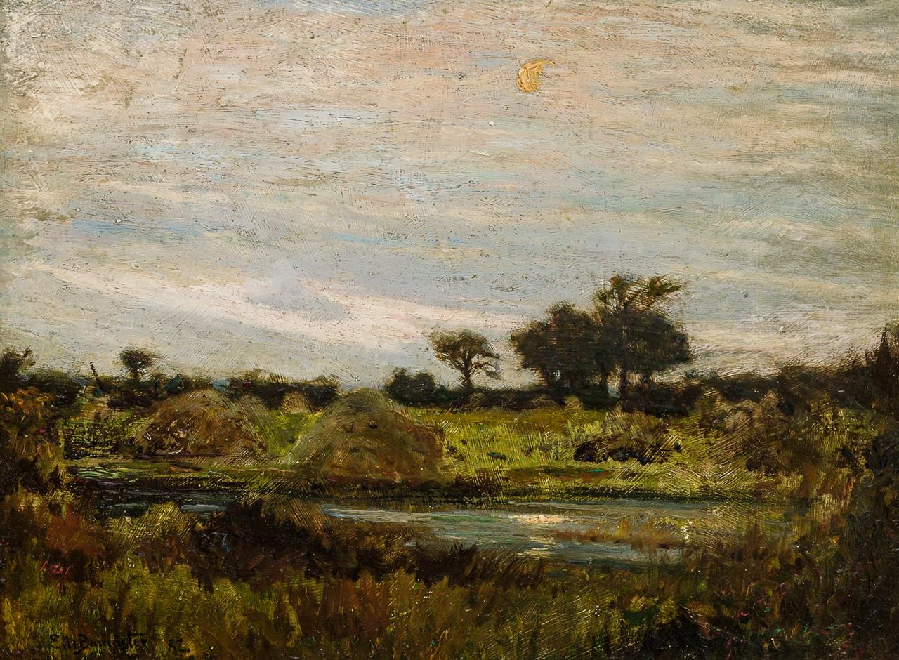 Edward Mitchell Bannister | Landscape with Trees and Pond | MutualArt