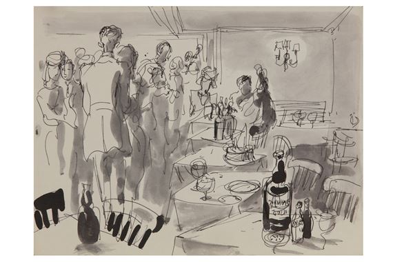 Felix Topolski | Wartime bar | MutualArt