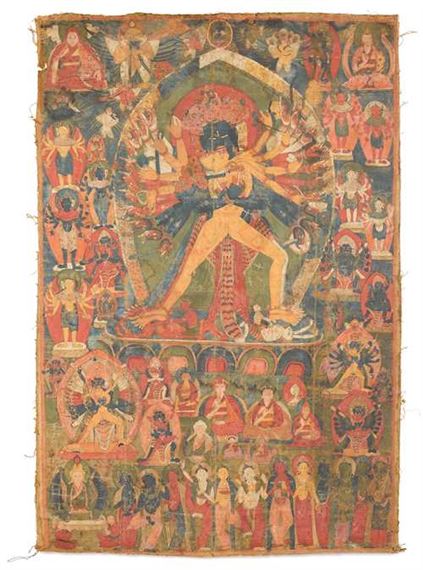 Tibetan School, 16th Century | A RARE THANGKA OF KALACAKRA YAB-YUM ...