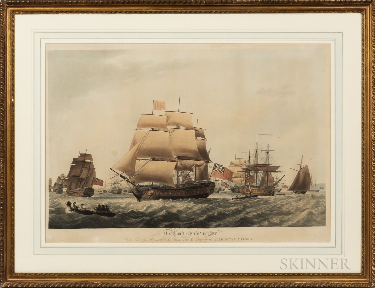 Robert Dodd | His Majesty's Ship Victory Under Sail from Portsmouth to ...
