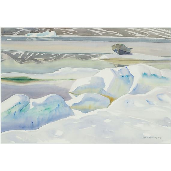 Doris McCarthy | SHORE SHAPES AND THE ICEBERG, 1981 | MutualArt