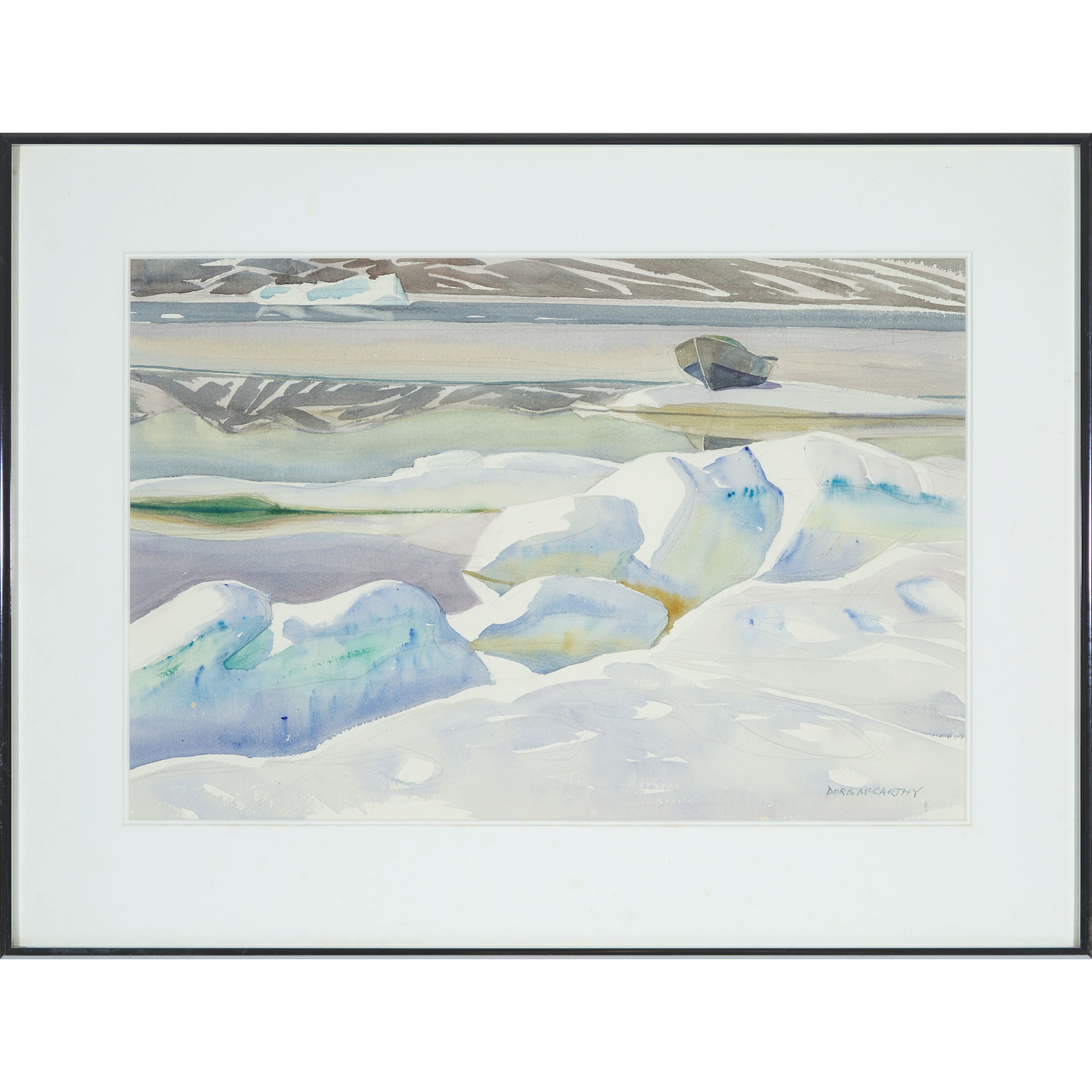 Doris McCarthy | SHORE SHAPES AND THE ICEBERG, 1981 | MutualArt