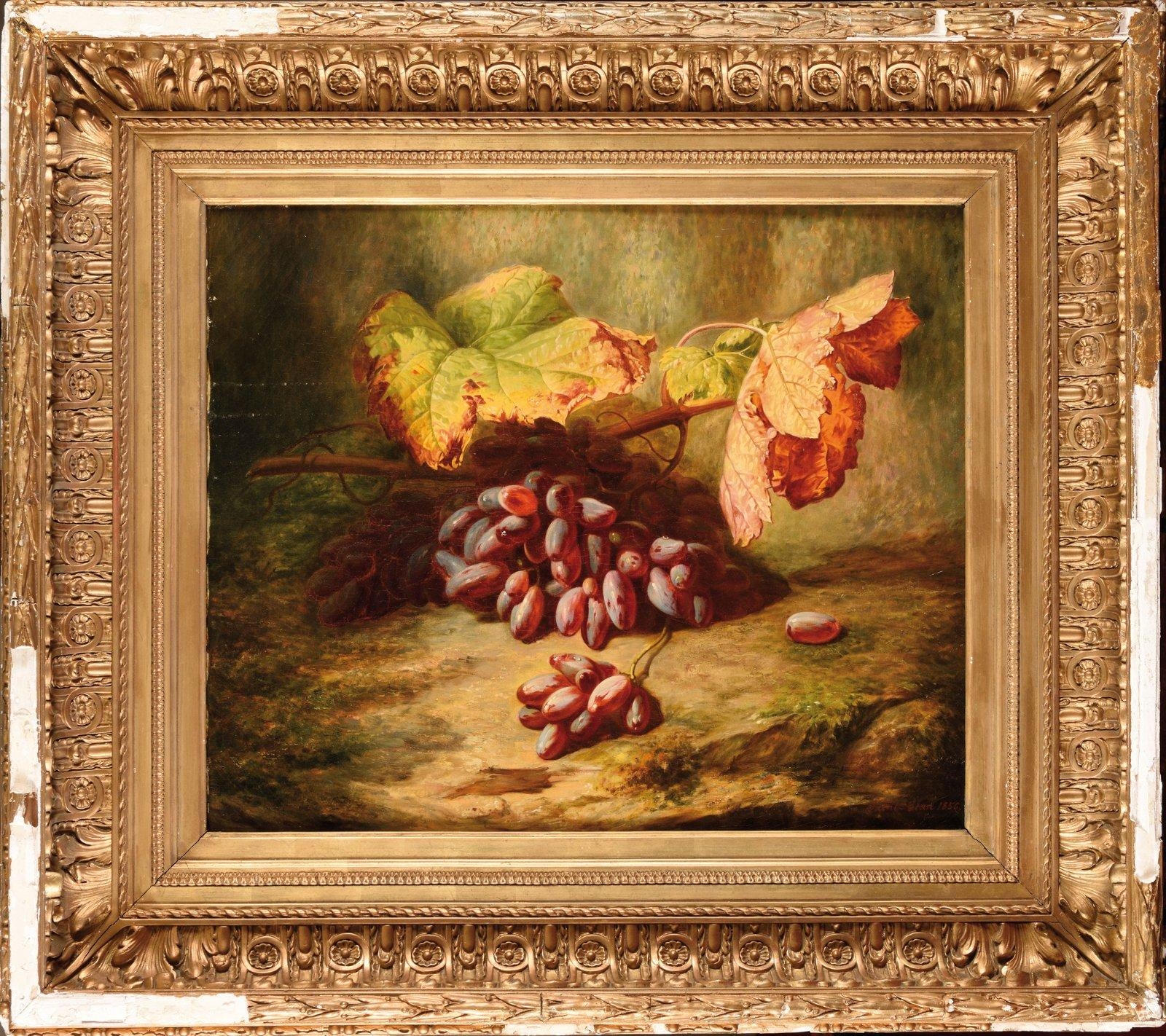 Simon Saint-Jean | Still life with grapes (1856) | MutualArt