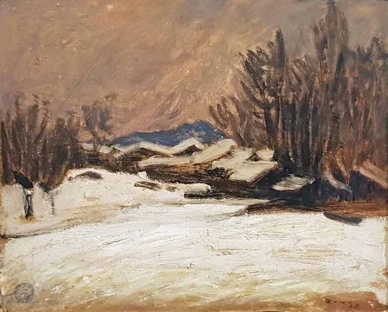Jules Émile Zingg | Neige dans le Doubs | MutualArt