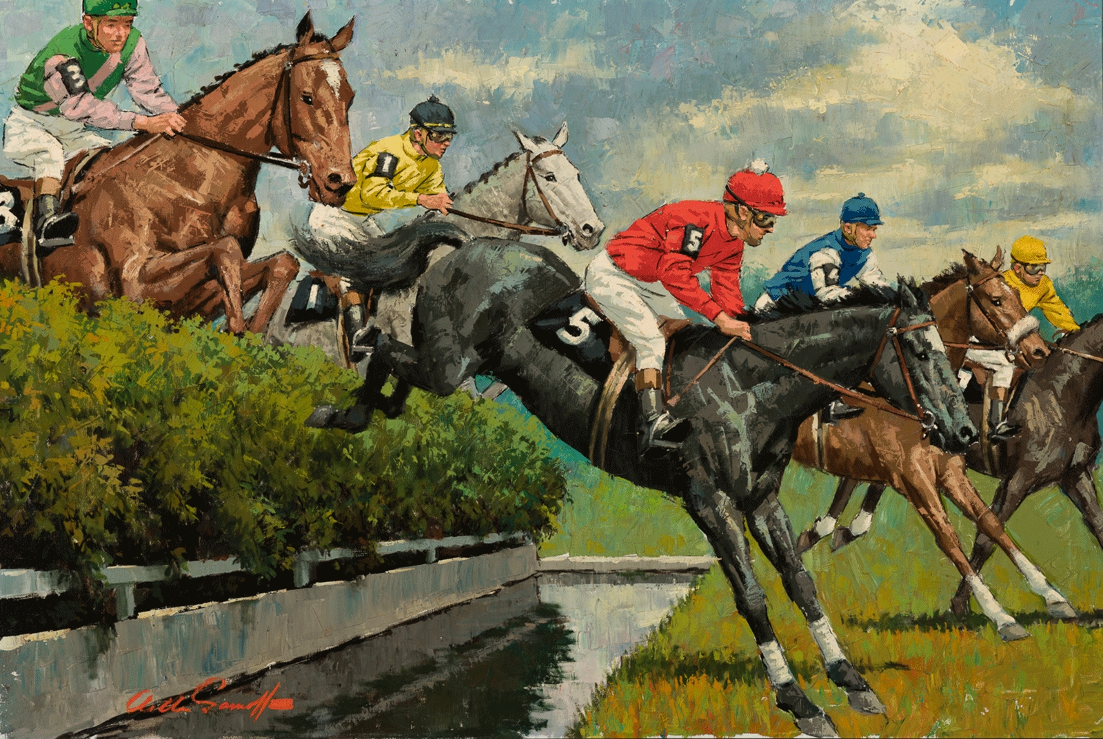 Arthur Saron Sarnoff | Over The Hedge (Circa 1980) | MutualArt