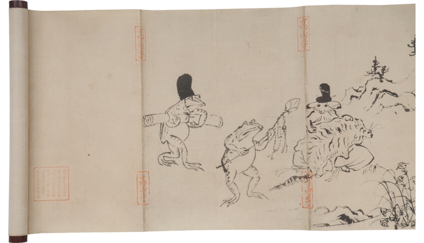 Japanese School, 20th Century | Choju-jinbutsu-giga (Scroll of ...