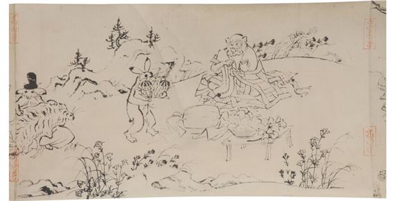 Japanese School, 20th Century | Choju-jinbutsu-giga (Scroll of ...