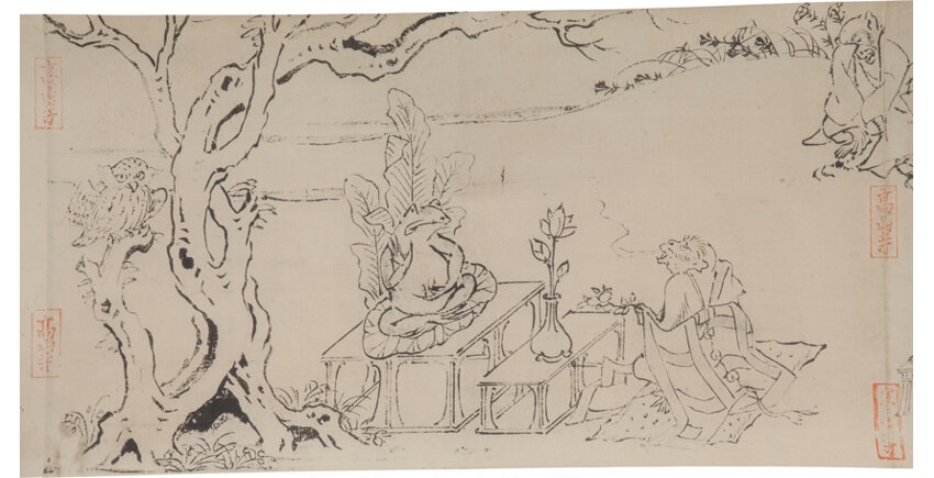 Japanese School, 20th Century | Choju-jinbutsu-giga (Scroll of ...