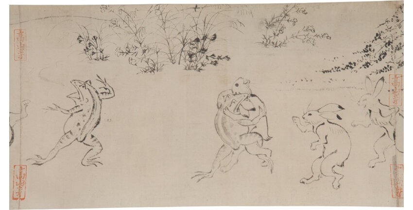 Japanese School, 20th Century | Choju-jinbutsu-giga (Scroll of ...