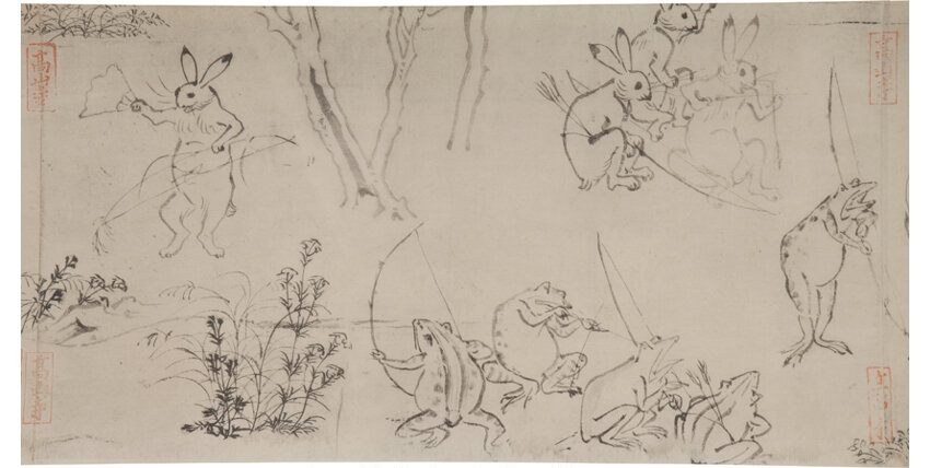 Japanese School, 20th Century | Choju-jinbutsu-giga (Scroll of ...