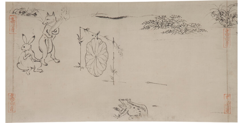 Japanese School, 20th Century | Choju-jinbutsu-giga (Scroll of ...