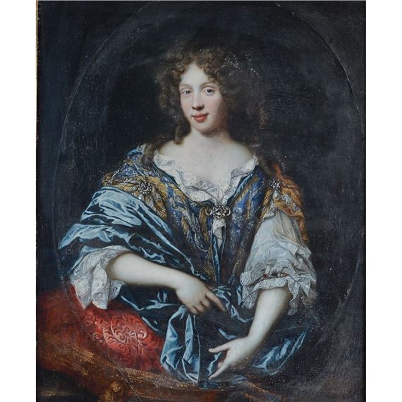 Pierre Mignard | Portrait of a lady wearing a blue dress | MutualArt