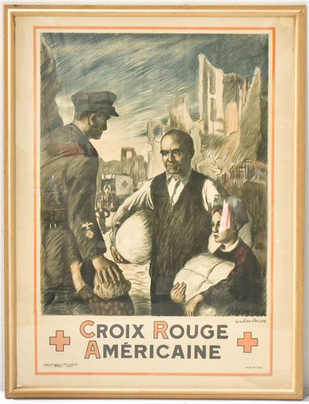 Waldo Pierce | French Red Cross poster Croix Rouge Americaine | MutualArt
