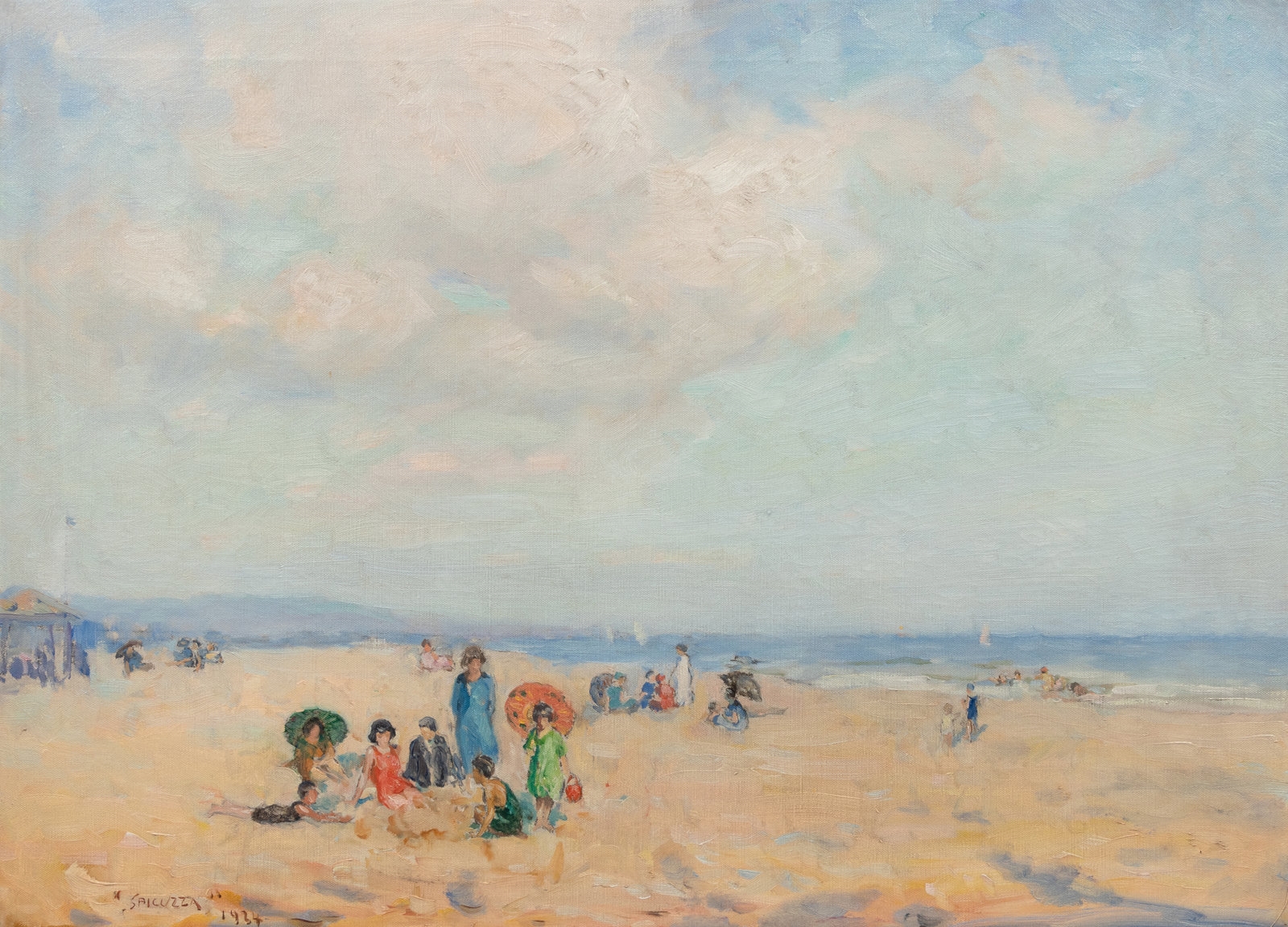 Francesco J. Spicuzza | Beach Scene (1934) | MutualArt