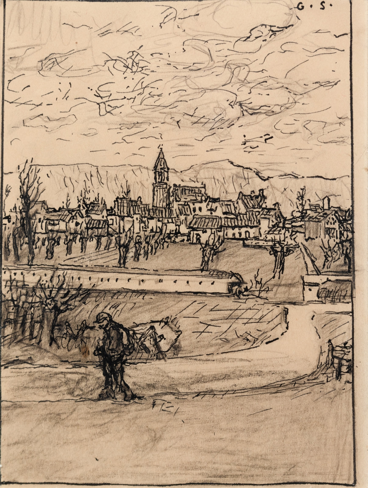 Gerrit Van Sinclair | Italian Village (1920) | MutualArt