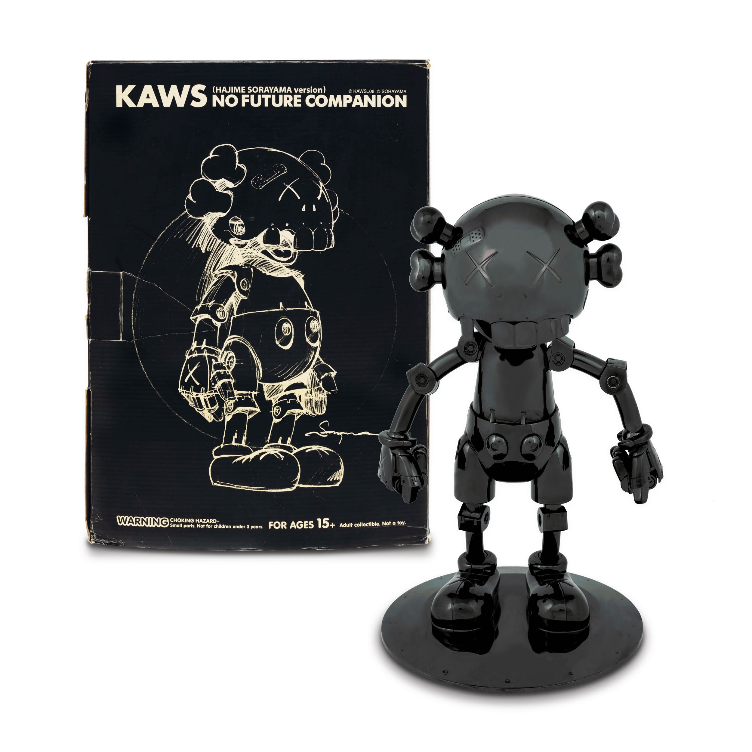 KAWS | KAWS x Hajime Sorayama No Future Companion (Black Chrome) (2008 ...