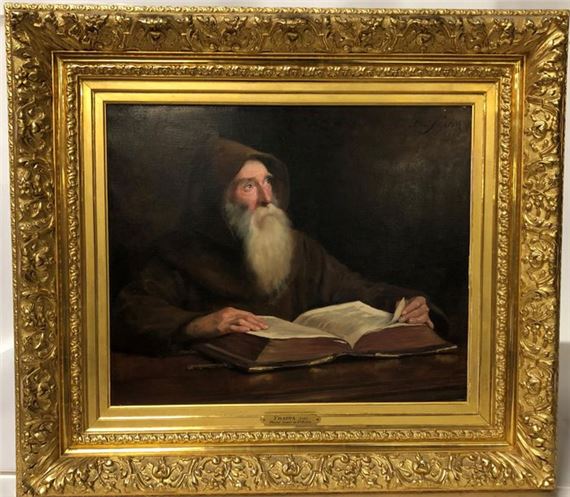 Jose Frappa | Moine lisant la Sainte Bible | MutualArt