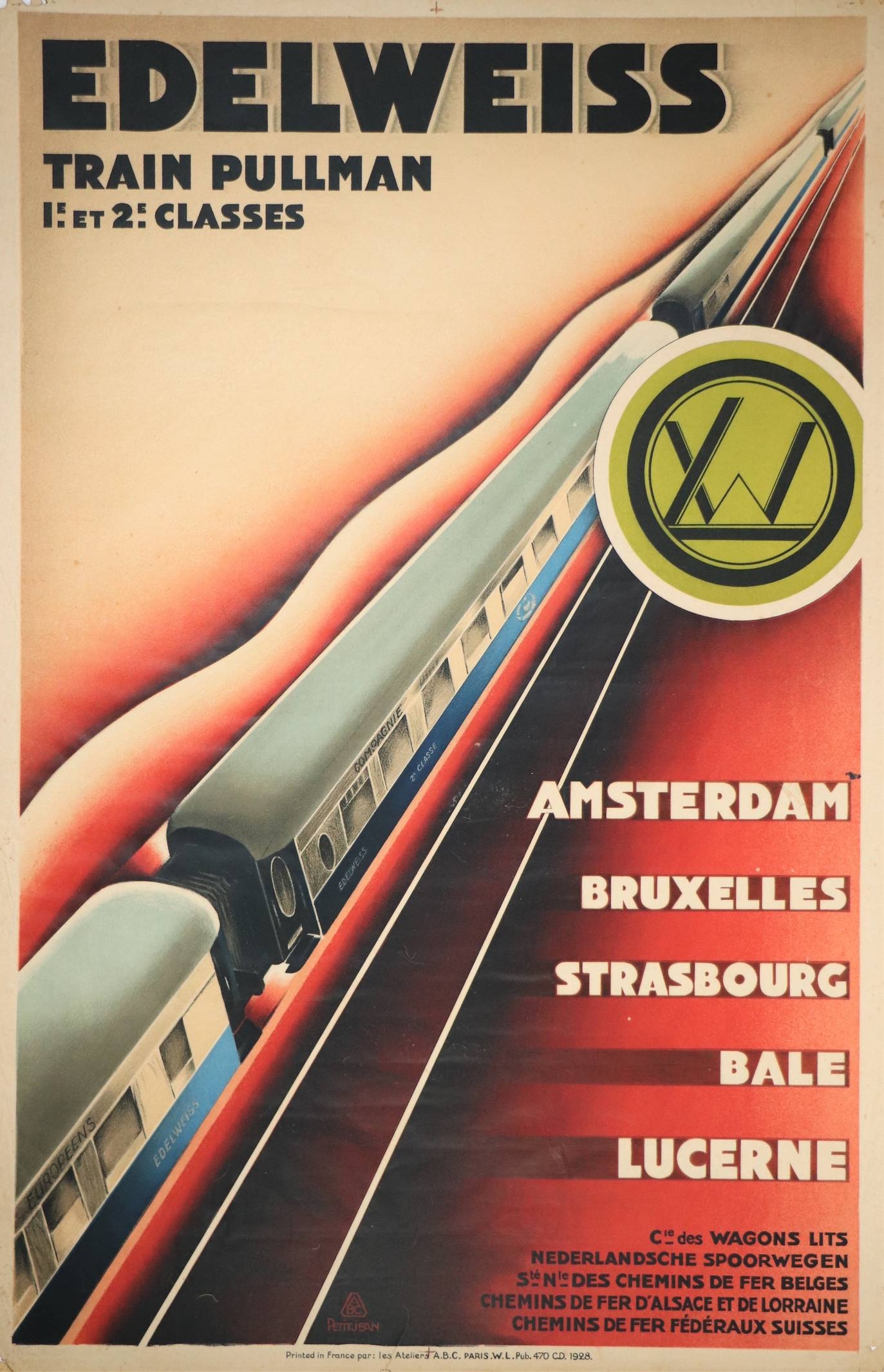 Hippolyte Petitjean | Edelweiss Train Pullman. Amsterdam Bruxelles ...