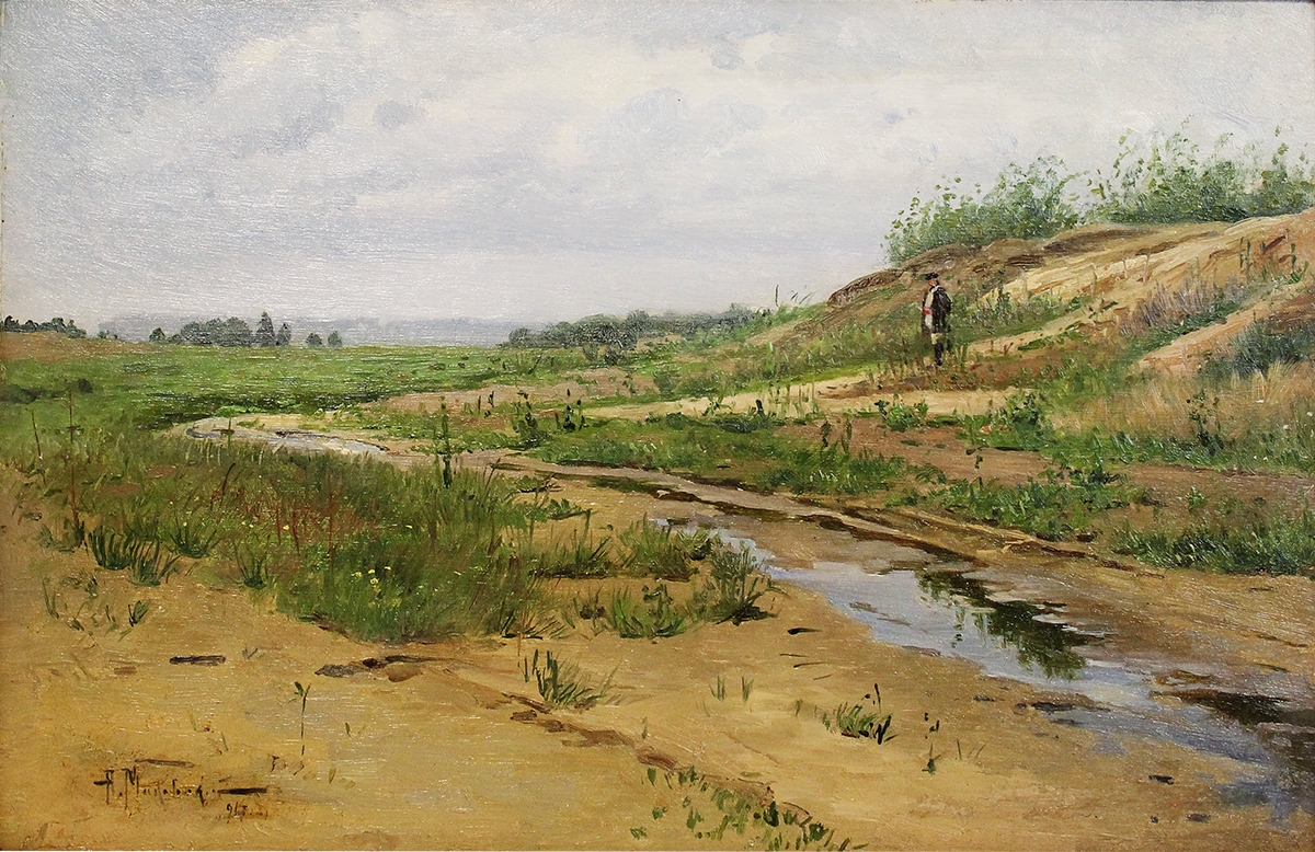 Alexander Vladimirovich Makovsky | By the stream (1896) | MutualArt