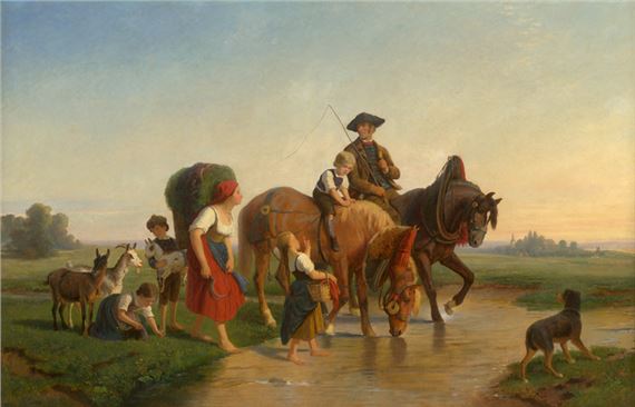 Wilhelm Hahn | Die Heimkehr (1855) | MutualArt