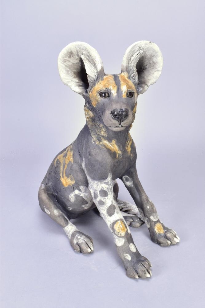 Nick Mackman | Wild Dog Pup Sitting 2 | MutualArt