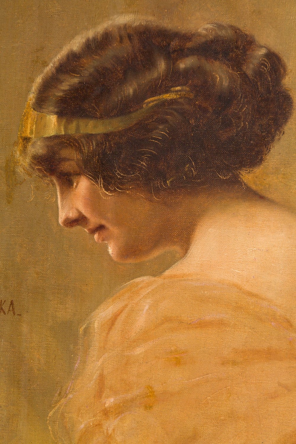 Tadé Styka | Portrait of a girl in the ancient type | MutualArt