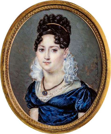 S.N. Daudeville | Miniature portrait of a young woman (1813) | MutualArt