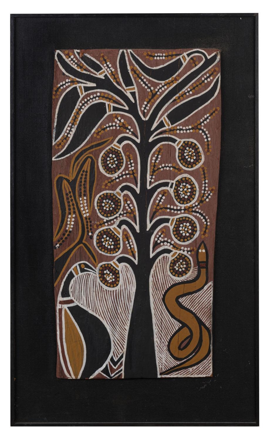 David Malangi | Sacred Dreaming Fruit Tree with Bird and Snake | MutualArt