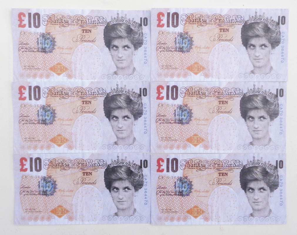 Banksy | DI FACED TENNER 10 POUNDS | MutualArt